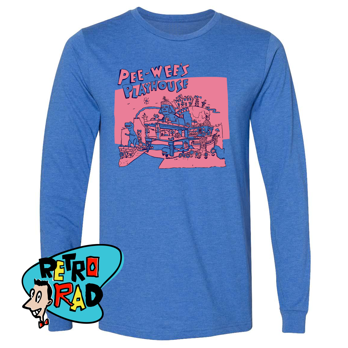 Retro Rad Tee: Pee-wee's Playhouse Long Sleeve (Unisex/Men's) – Pee-wee ...